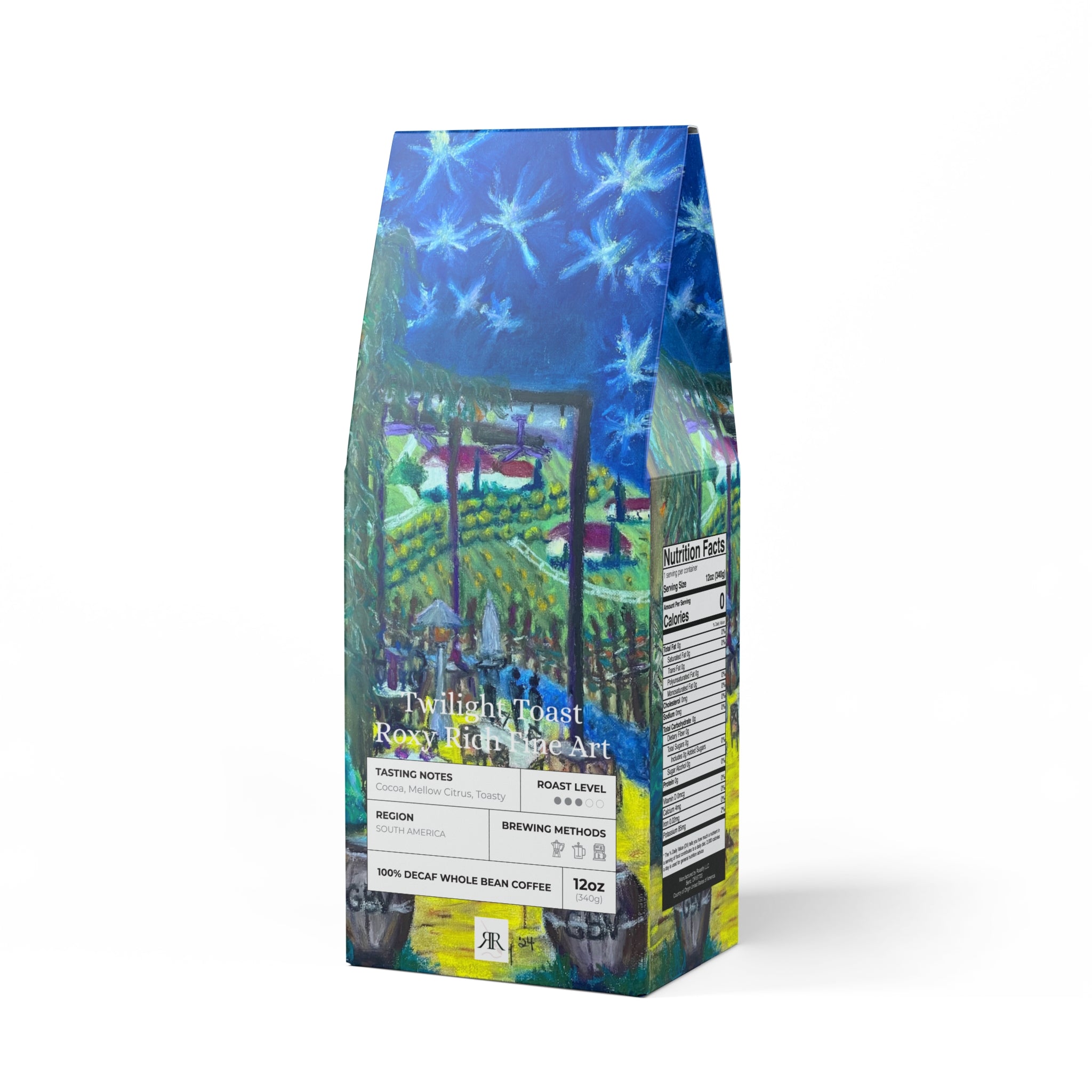 Roxy's Twilight Toast-Decaf Coffee Blend – Roxy Rich Fine Art