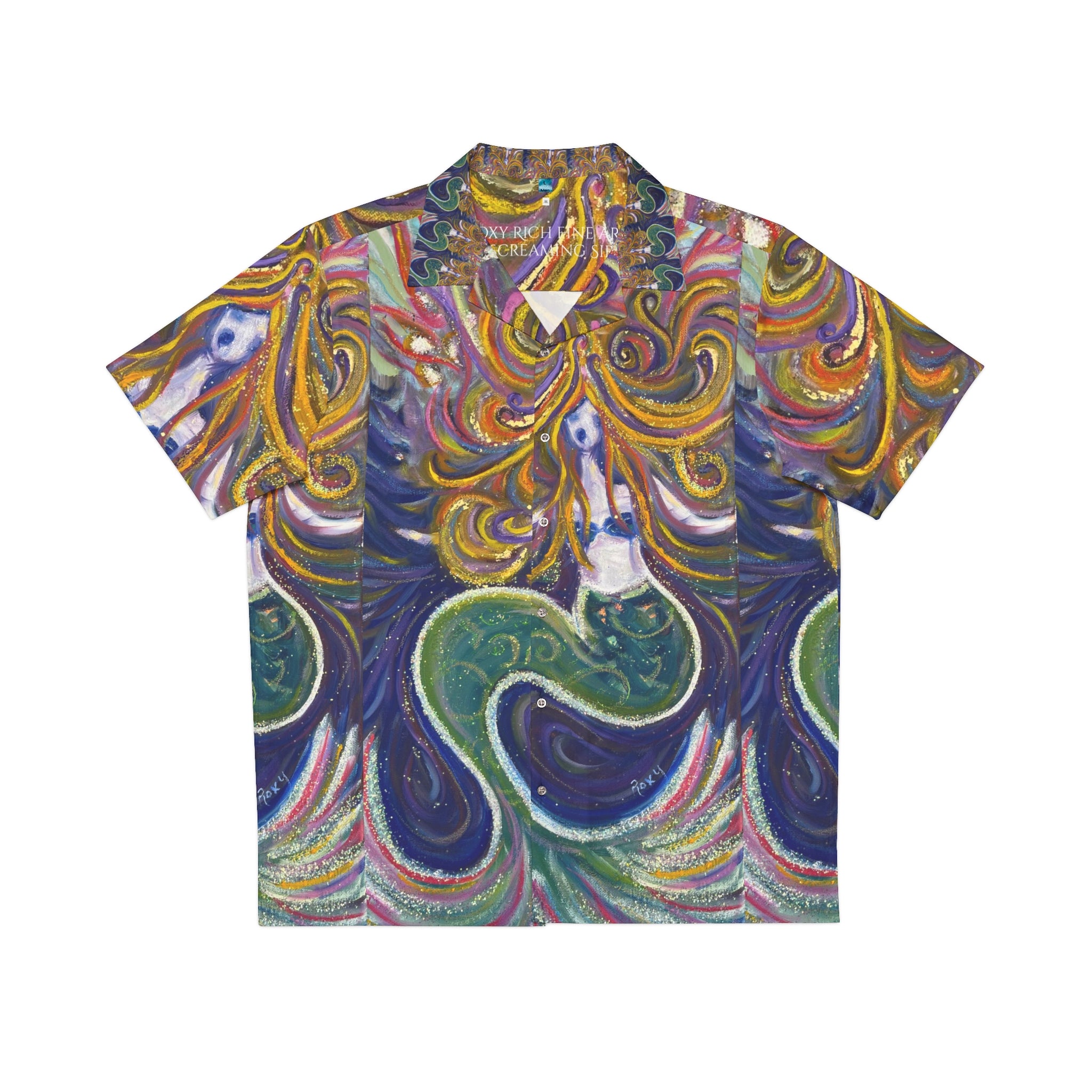 The Screaming Siren aka Mermaid Men's Hawaiian Shirt – Roxy Rich Fine Art