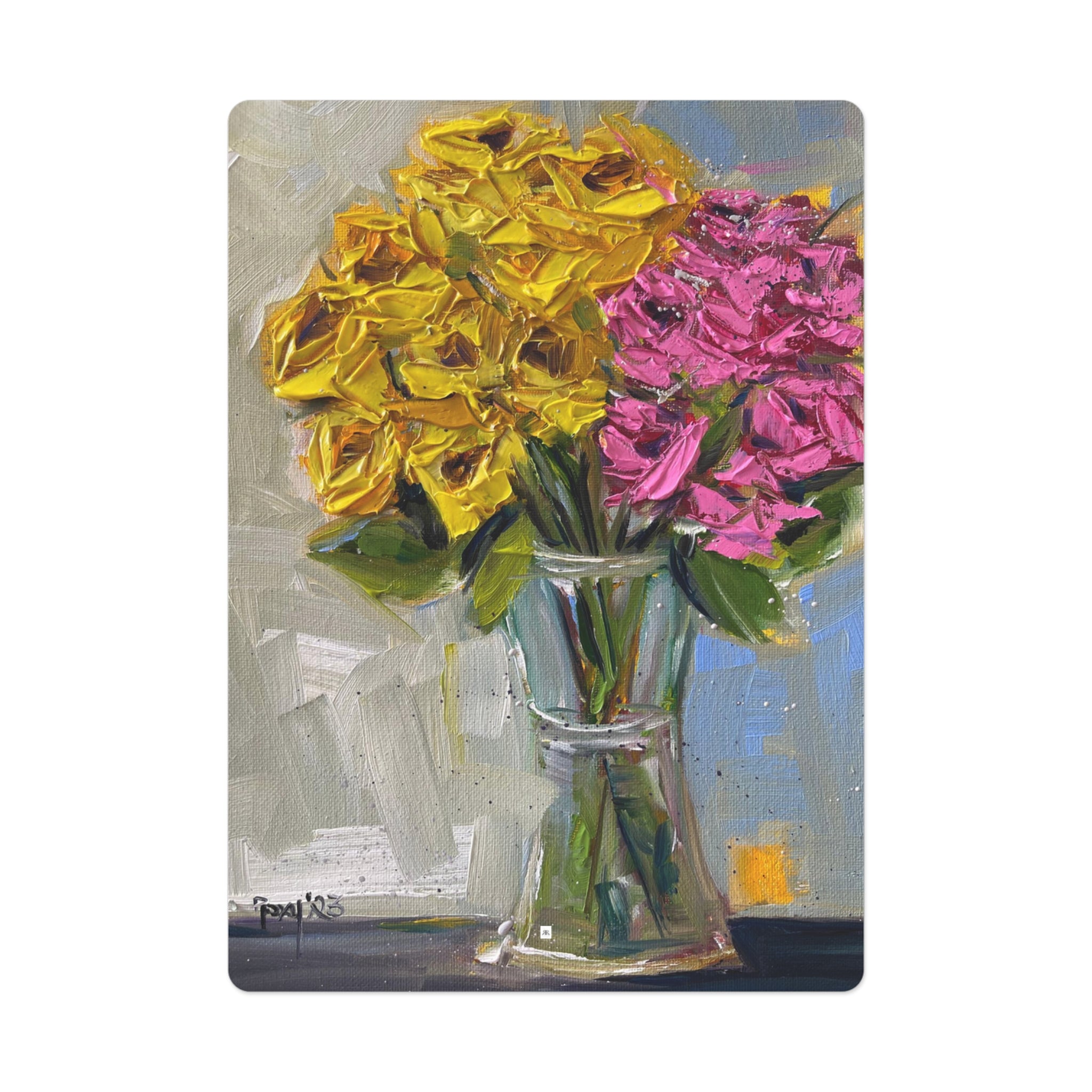 Pink and Yellow Roses Poker Cards/Playing Cards – Roxy Rich Fine Art